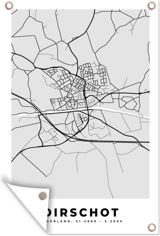 Muurdecoratie Kaart - Nederland - Stadskaart - Oirschot - Plattegrond ...