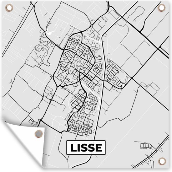 Tuin poster Plattegrond - Kaart - Lisse - Stadskaart - 200x200 cm ...