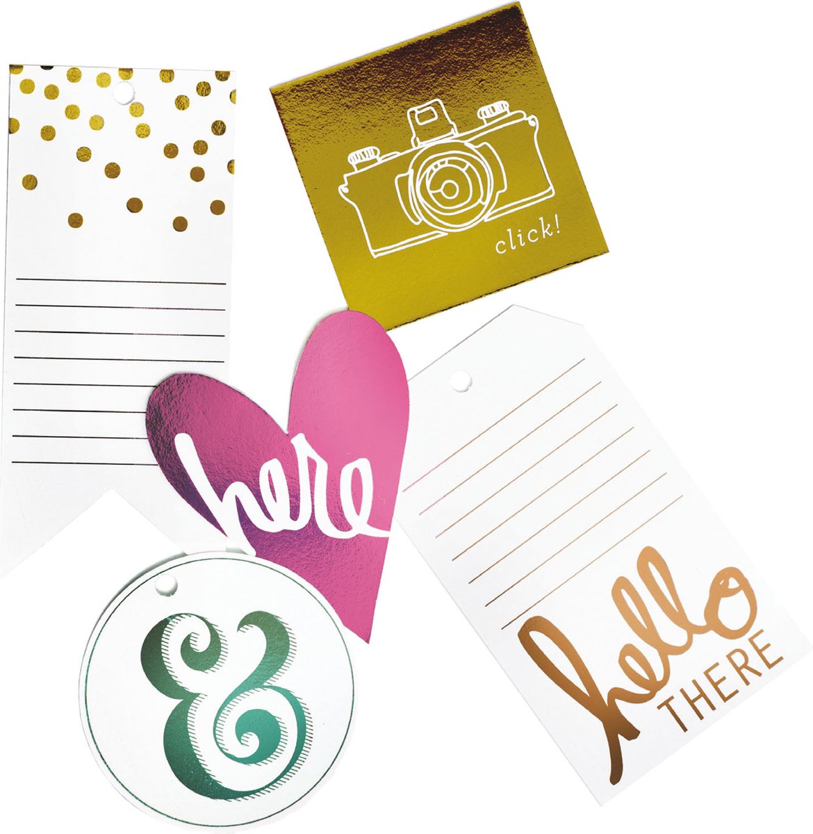 Heidi Swapp Minc tags - hello there - 2stuks | bol.com