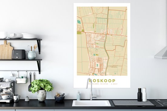 Poster Boskoop - Kaart - Plattegrond - Nederland - Stadskaart - 80x120 ...