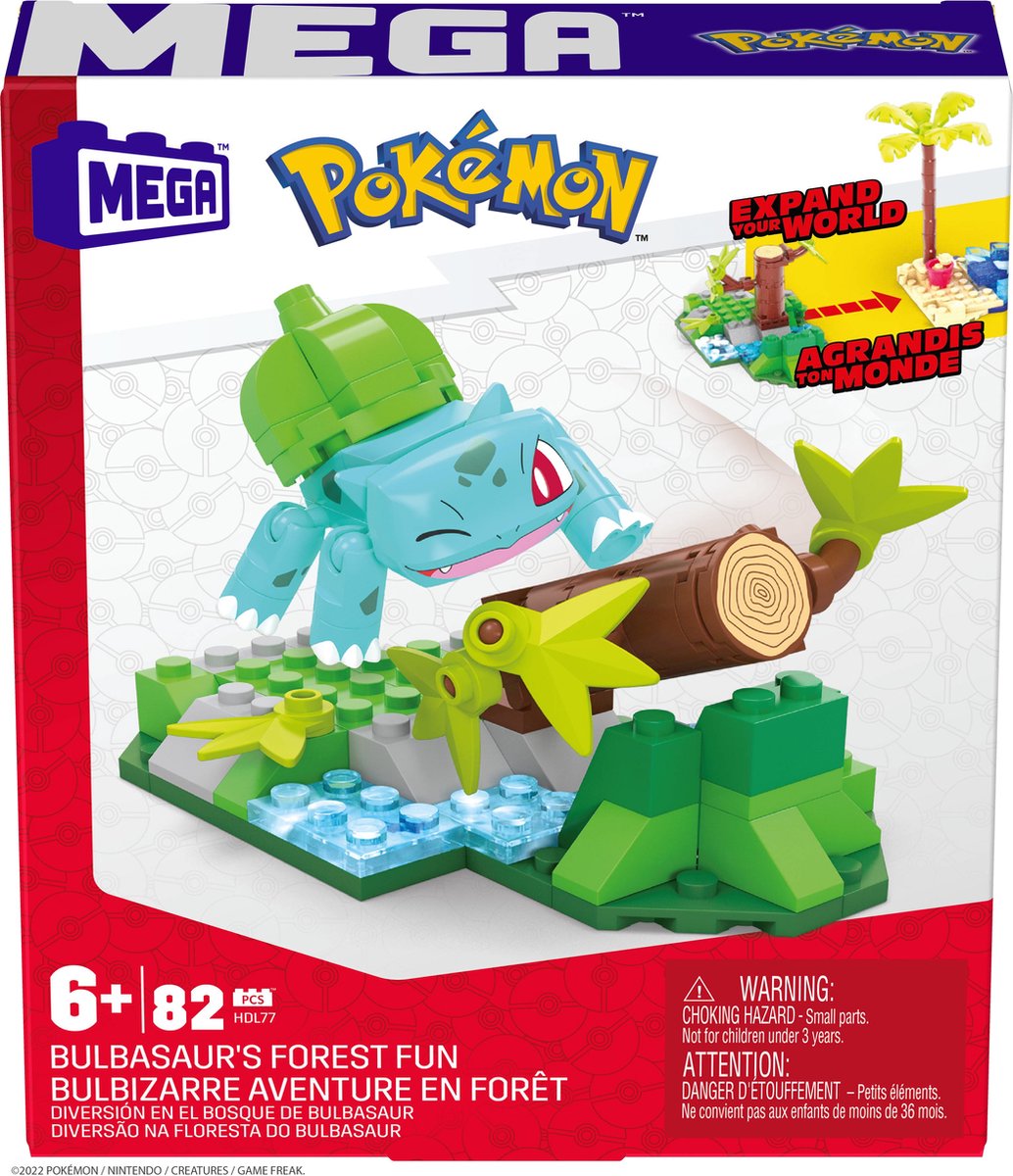 MEGA Construx bulbasaur pokemon 82 pcs, HDL77, bouwspeelgoed | bol.com