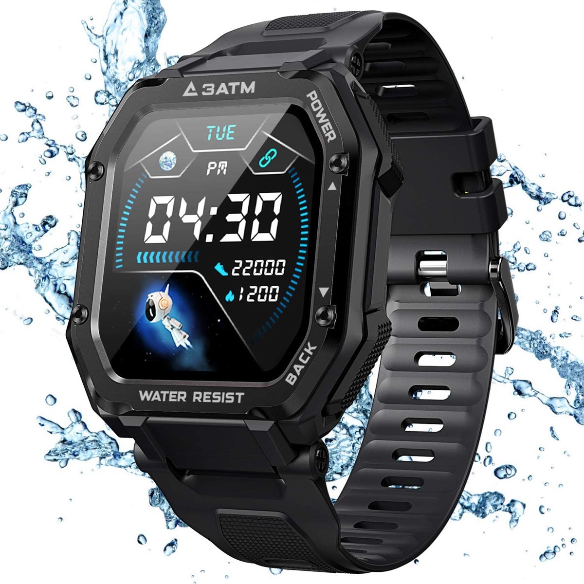 KOSPET Rock Smartwatch waterdicht 3ATM, sporthorloge met ...