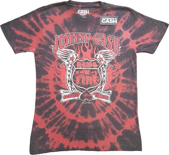 Johnny Cash Heren Tshirt -L- Ring Of Fire Rood | bol.com