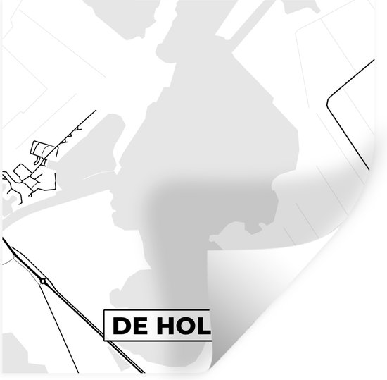 Muurstickers - Sticker Folie - Kaart - Friesland - Plattegrond - De ...