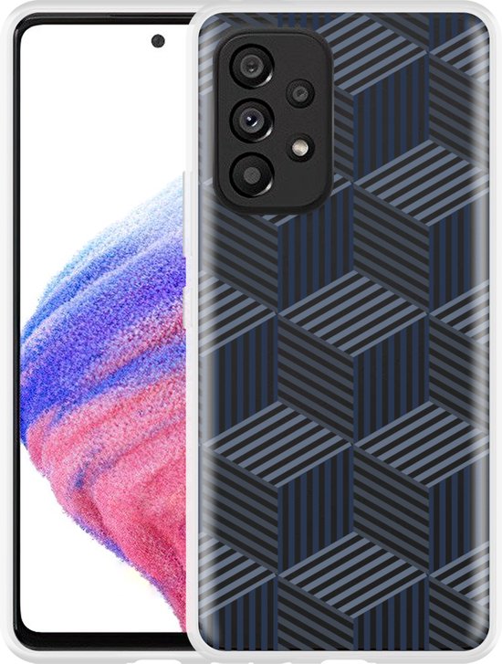 Cazy Hoesje geschikt voor Samsung Galaxy A53 - Isometric Pattern | bol