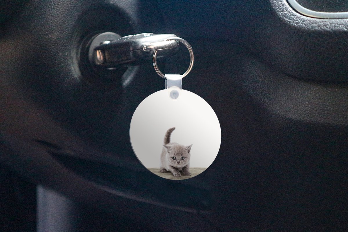 Sleutelhanger - Kitten - Jong katje - Grijs - Jongens - Kinderen ...