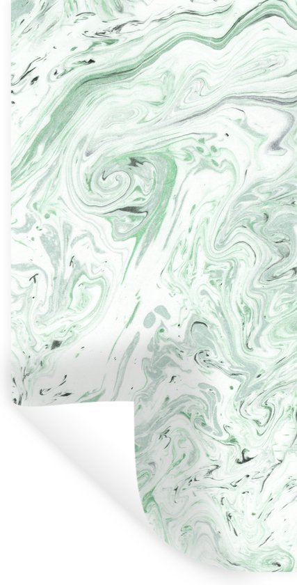 Muurstickers - Sticker Folie - Marmer - Groen - Wit - 80x160 cm ...