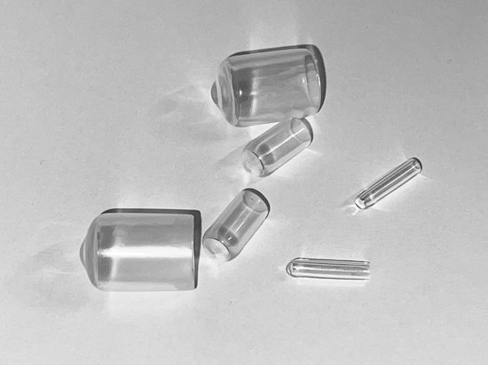 Set van 150 flexibele hulzen (omdop, huls, rond, 2.0 mm, transparant ...