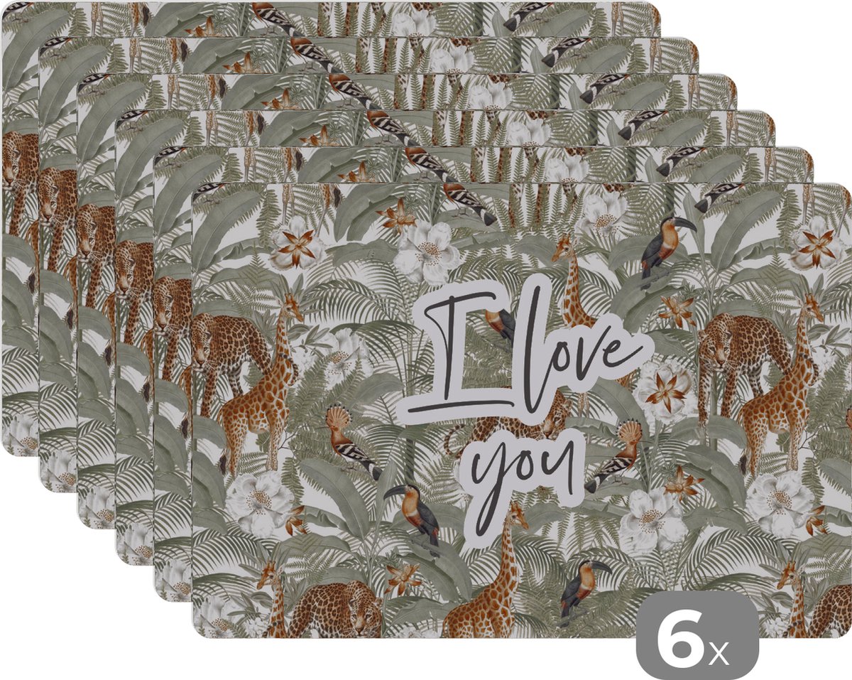 Placemat - Placemats kunststof - I love you - BFF - Vriendin - Vriend ...