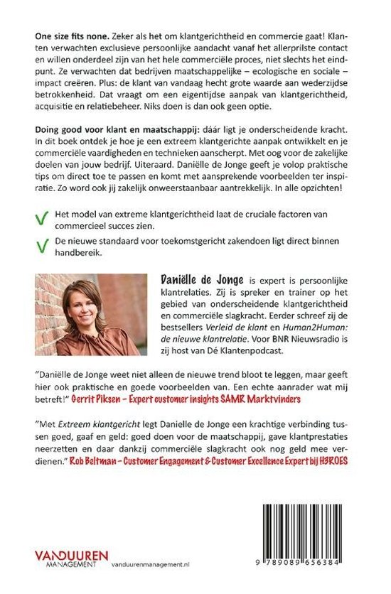 Extreem klantgericht | 9789089656384 | Danielle de Jonge | Boeken | bol