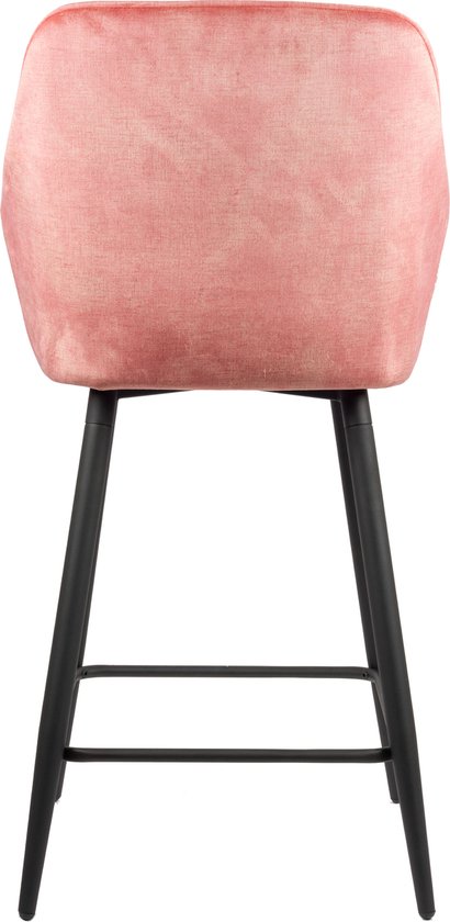 Dora Barkruk - Roze | Velours | Velvet | Zwart stalen poten | Design ...