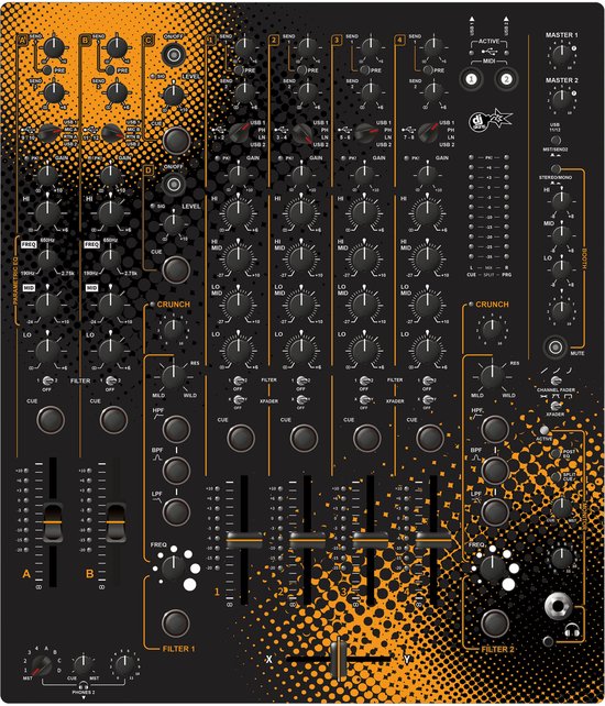 dj-skins Allen & Heath Xone 96 Skin Orange Dot - DJ Skin | bol.com