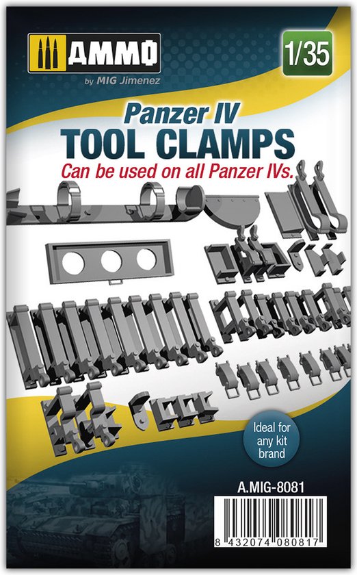 Panzer IV tool clamps - Scale 1/35 - Ammo by Mig Jimenez - A.MIG-8081 ...
