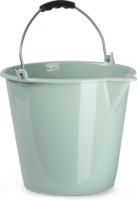 Plasticforte Emmer - 2x stuks - mintgroene - 9 liter - schoonmaak emmer ...