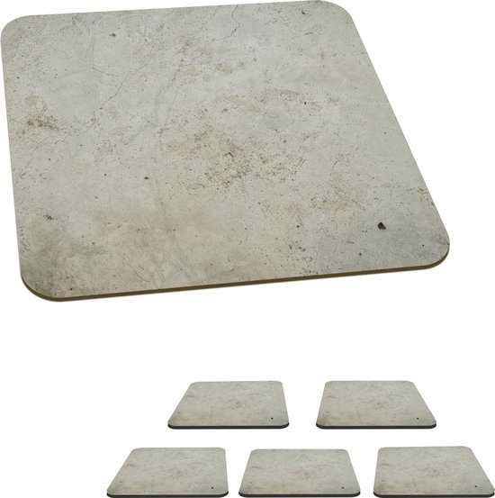 Onderzetters voor glazen - Muur - Beton - Wit - 10x10 cm ...