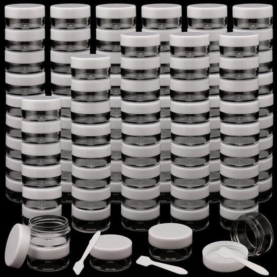 100 Pack 5 gram lege cosmetica container met deksels - ronde pot ...