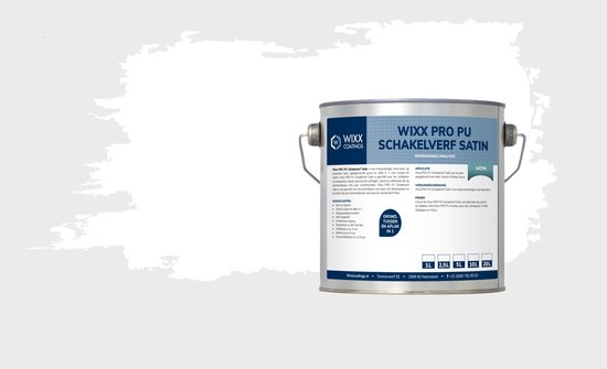 Wixx PRO PU Schakelverf Satin - 2.5L - Wit | bol