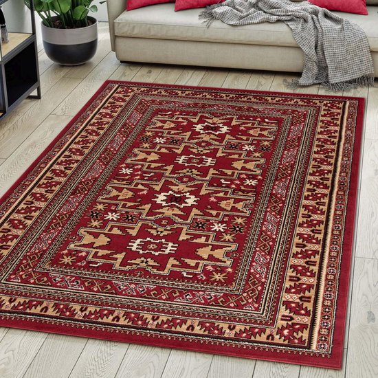 Mazovia Tapijt Rood Klassiek Symmetrisch patroon - Woonkamer ...