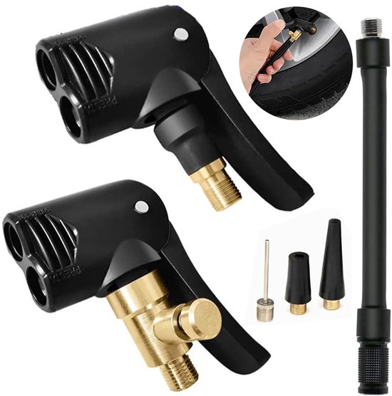 2Pcs Brass Car Valve Adapter, Car Tires Air Chuck Car Valve Lever Plug ...