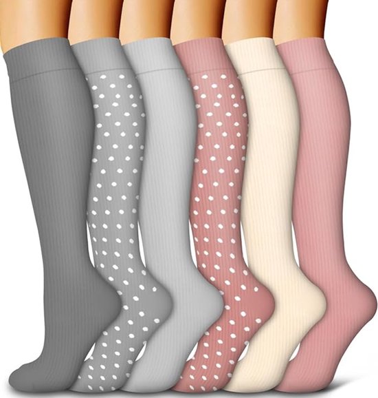 6-Paar Compressiekousen - Compressiesokken - Sportondersteunende sokken ...