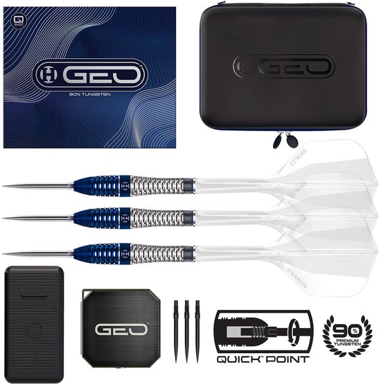 Harrows Geo Bomb Quick Point 90% - Dartpijlen 25 Gram | bol