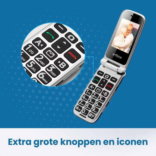 Artfone F30 - Senioren Telefoon - 4G - Klaptelefoon - GSM - Senioren ...