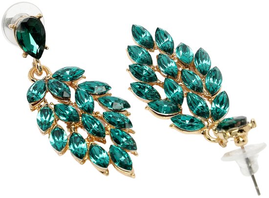 AVANT-GARDE PARIS Diva Dangle Earrings - Leafy Chandelier Groen - 1 ...