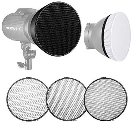 Standaard Reflector 7 Inch met Zachte Diffuser en Honingraat Grid voor ...