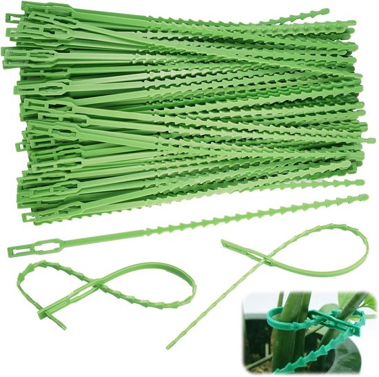 100 Stukken Verstelbare Plant Touwtjes - 23CM Plant Tie - Plastic Plant ...
