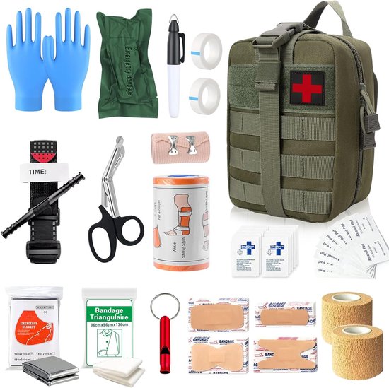 61 Piece Outdoor Eerste Hulp Kit - Survival Kit - Eerste Hulp Tas ...