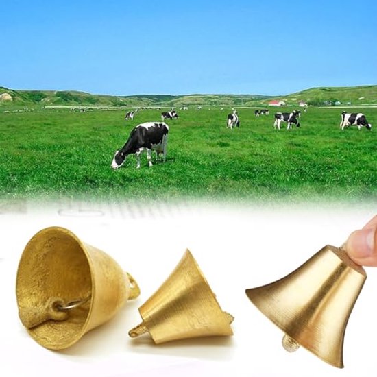4 Pieces Cattle Bells Copper Farm Bells Bovine Bells Traditional Retro ...
