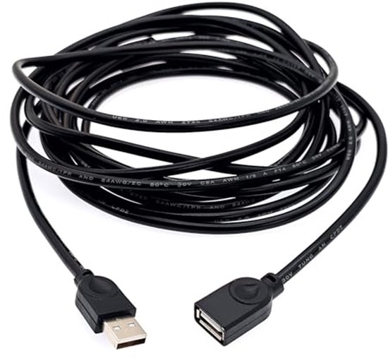 4.7m USB 2.0 Type A Long Shielded Extension Cable, Plug to Bus Data ...