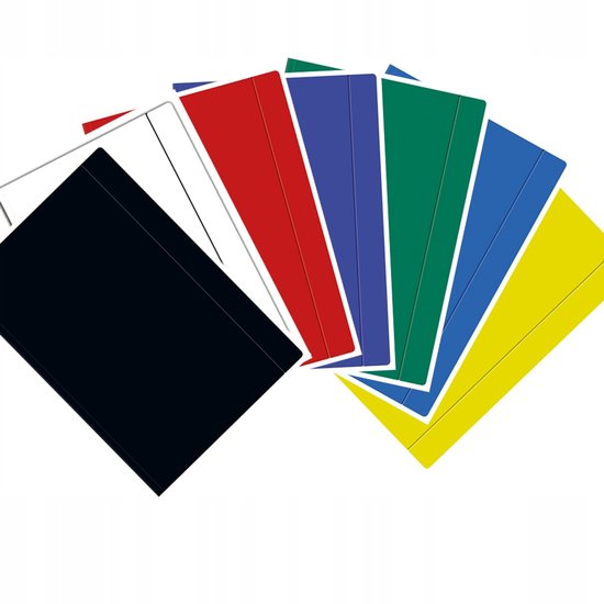 Set bevat 7 A4 Mapjes met Elastiek - 7 Kleuren | bol