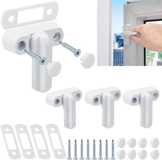 Raambeveiliging, 4 stuks, kinderveiligheid, UPVC beveiligingssloten ...