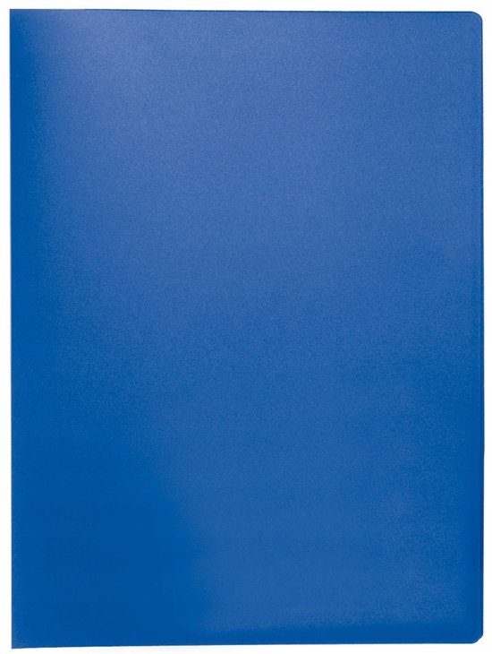 Q-connect Kaart met 10 Insteekhoezen, A4, Blauw, 380 Micron | bol