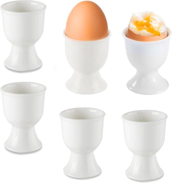 Brenzoos - Eierdopjes van porselein set van 6 - 7 x 5.2 cm ...