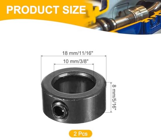 Bore 3/8 Inch Corrugated Collar - 11/16 Inch OD - 5/16 Inch Thick - 2x ...