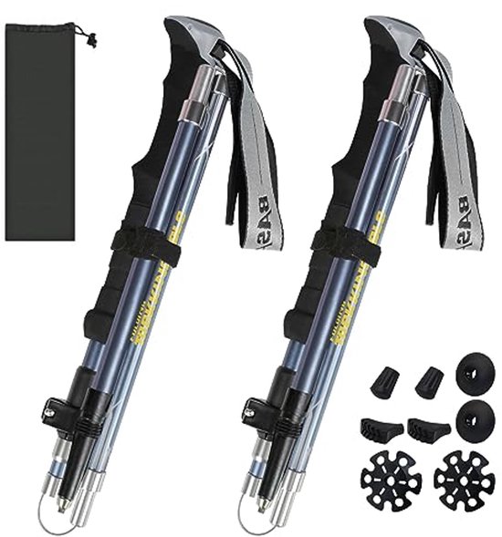 Vouwbare Nordic Walking Stokken 110-135 cm - Ultralichte Aluminium ...