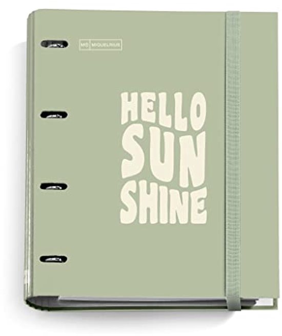 A4 4-Ring Binder with Refill and 100 Sheets - Sage Green | bol