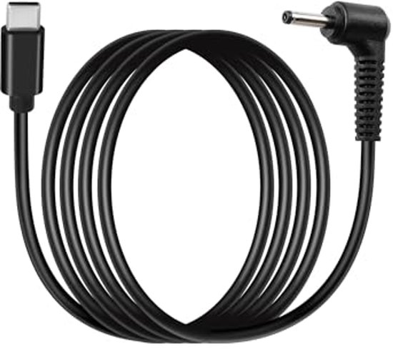 USB-C naar DC 3,5 mm x 1,35 mm Oplaadkabel – 90 Graden Hoek – 65W ...