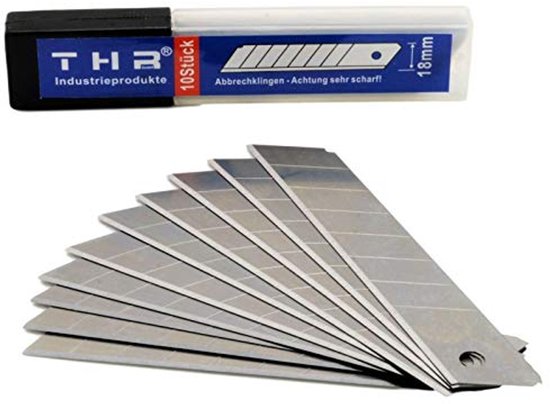 Cuttermessen 100 stuks 18 mm met uitneembare messen | bol