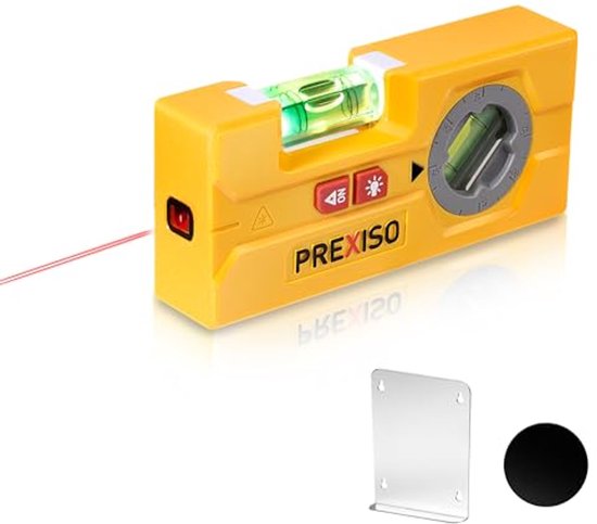 2-in-1 laserwaterpas met LED-lampje en magnetische zakwaterpas voor ...