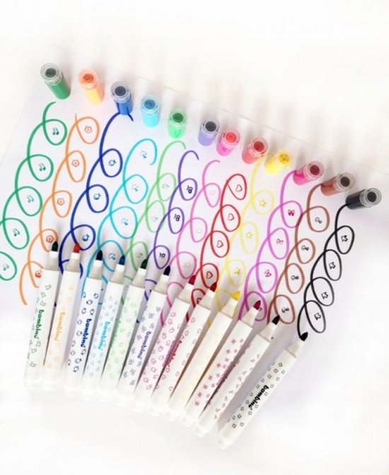 Bambino Stempel Markers - 12 Levendige Kleuren | bol