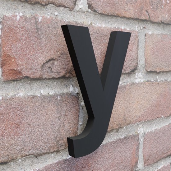 Huisnummer Arial y zwart - Huisnummerbord - 10 cm - zelfklevend | bol