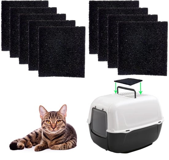 Pack of 9 Cat Toilet, Activated Carbon Activated Carbon Cat Litter ...