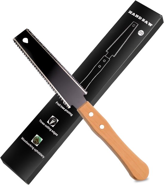 Japanse handzaag - kleine zaag voor fijn hout - dubbele tanden - snel ...