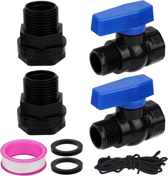 Allecto Plus - PVC Regenvat Kraan Set 2st 3/4", Tuin Afleiderset met ...