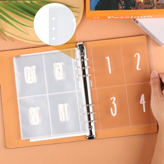 25 Sheets Money Saving Binder Inserts, Numbered 1-100 A5 Money Saving ...