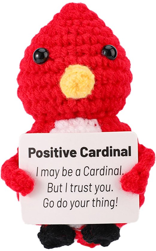 Crochet Cardinal Bird, Cute Positive Cardinal Bird Doll with ...