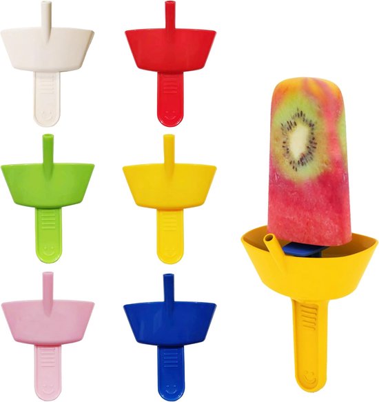 Pack van 6 Drupvrije IJsjeshouders - IJsjeshouder met Rietje - BPA-vrij ...